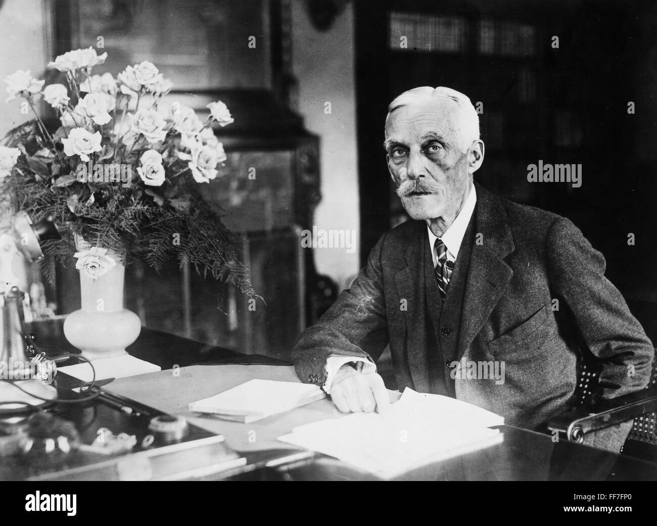 ANDREW WILLIAM MELLON /n(1855-1937). American financier. Photographed ...