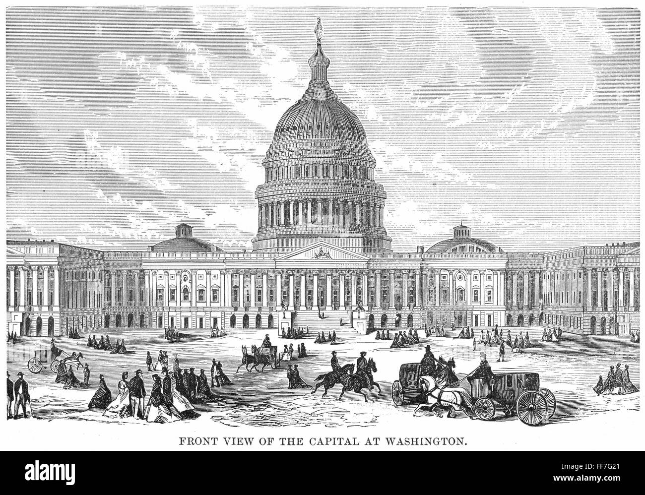 U.S. CAPITOL. /nWood engraving, c1876 Stock Photo - Alamy