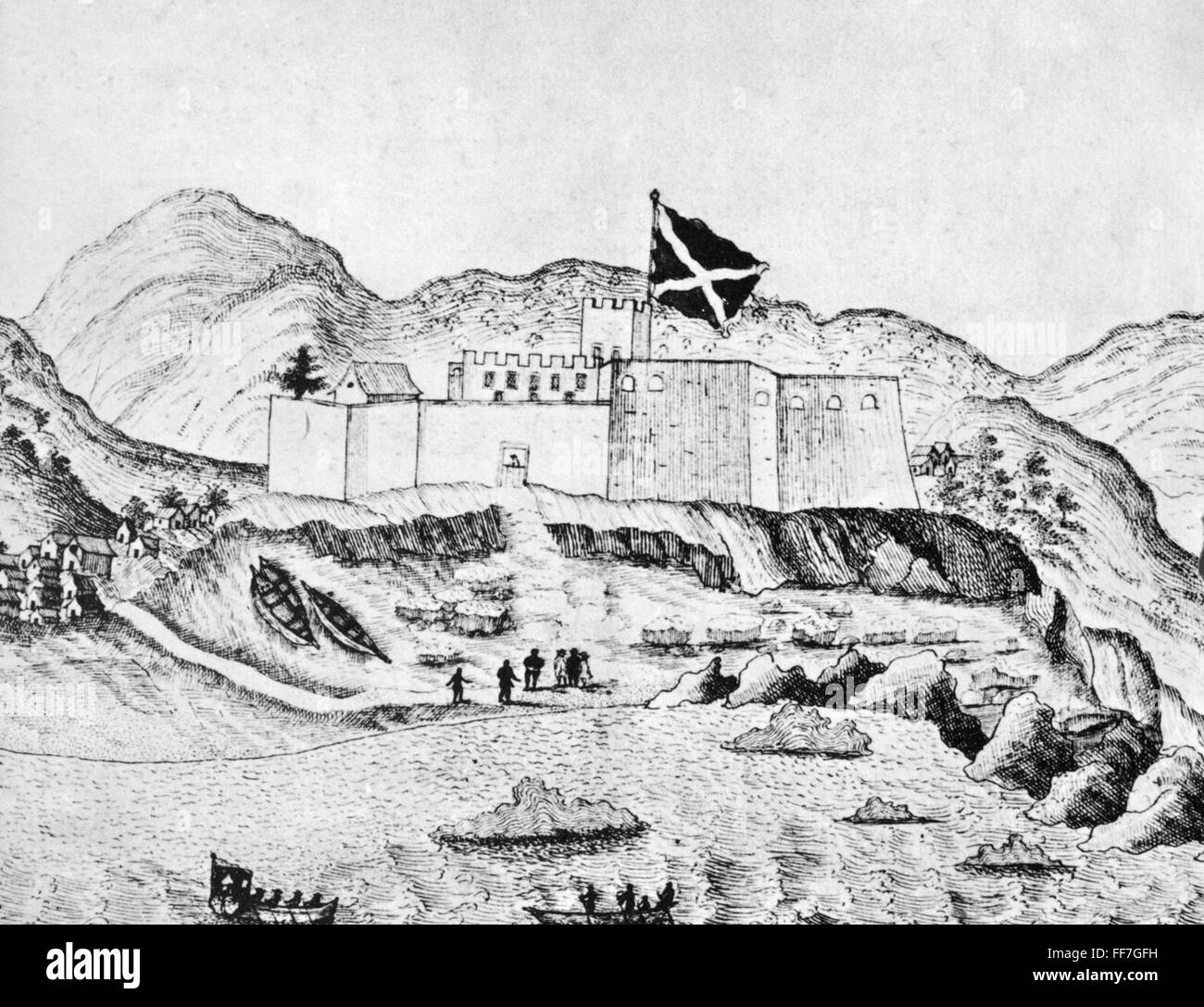 FRENCH SLAVE FORTRESS. /nThe Fort of Judah, or Ouidah, founded by the ...