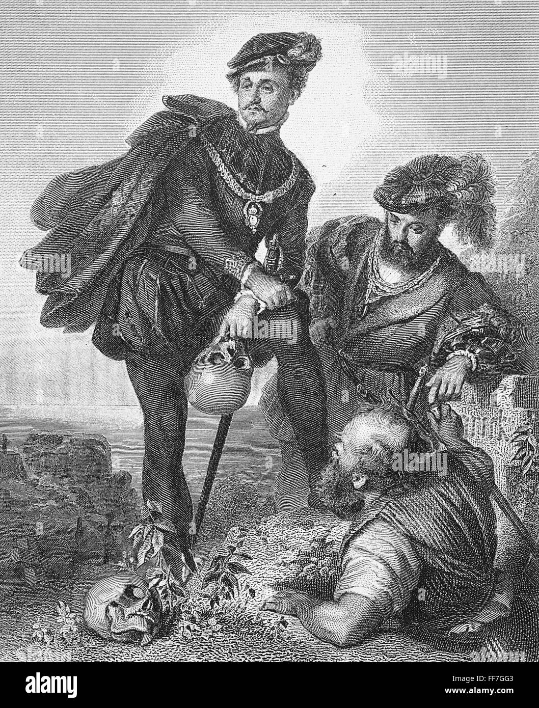 SHAKESPEARE: HAMLET. /nSteel engraving, 19th century for William ...