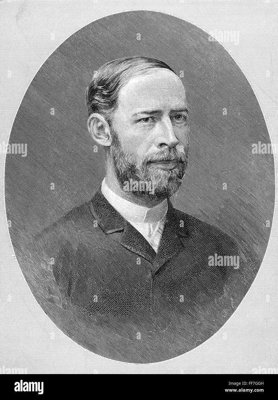 HEINRICH HERTZ (1857-1894). /nGerman physicist. Line engraving, 1894 ...
