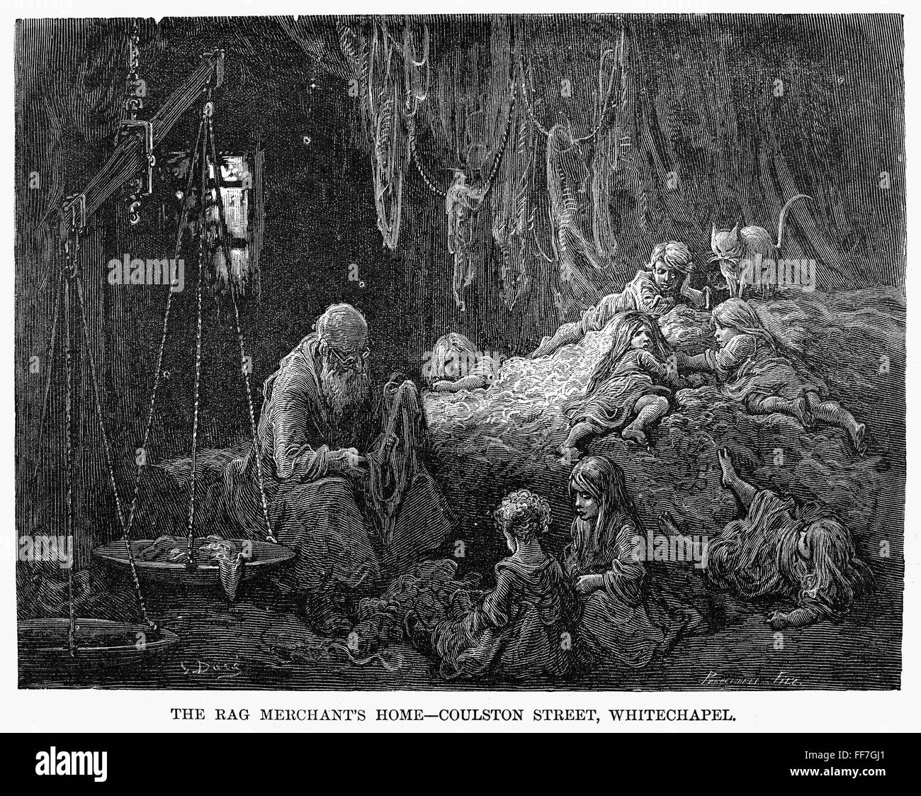 DOR╔: LONDON, 1872. /n'The rag merchant's home - Coulston Street ...