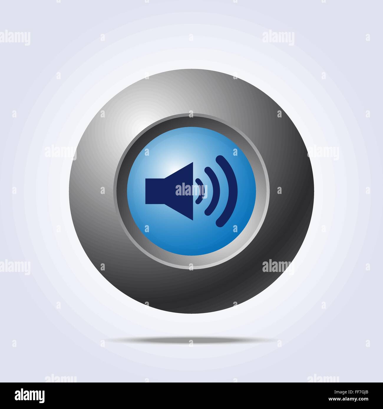 Speaker blue icon on Stock Vector Images - Alamy