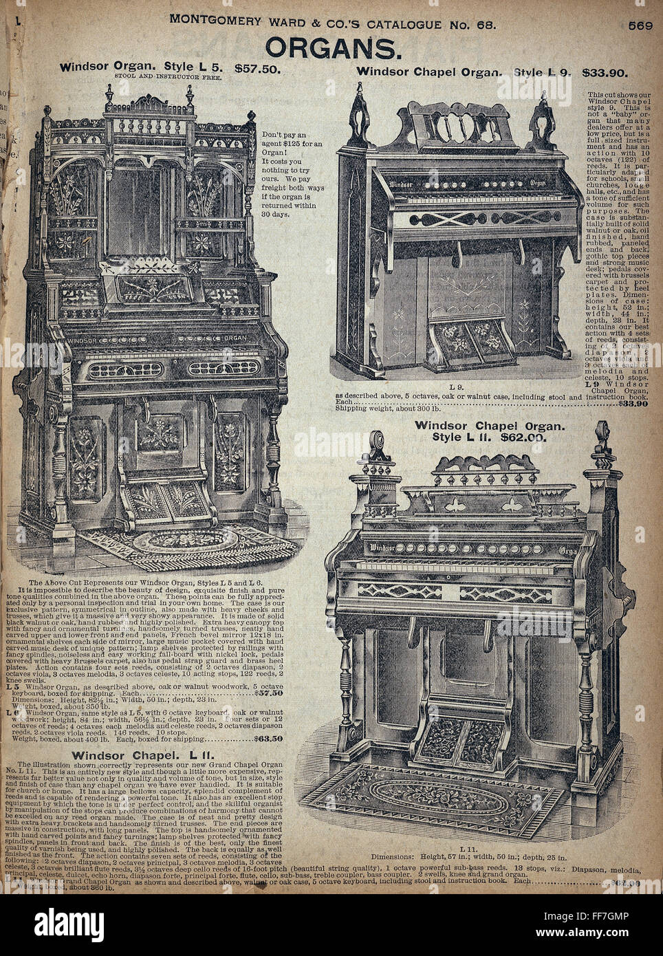 CATALOGUE PAGE, c1900. /nPage from a Montgomery Ward catalogue Stock ...
