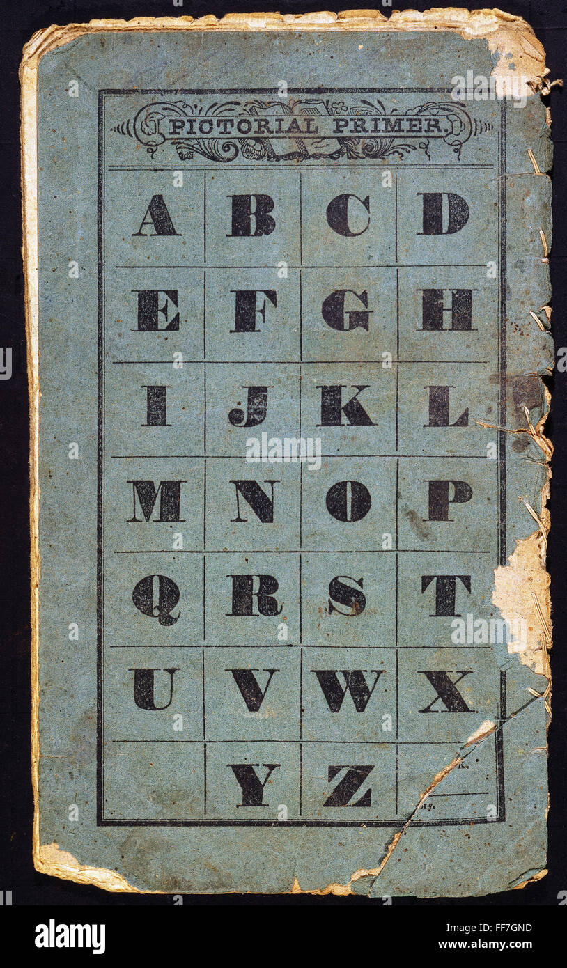 AMERICAN PICTORIAL PRIMER. /nBackcover, c1845 Stock Photo - Alamy