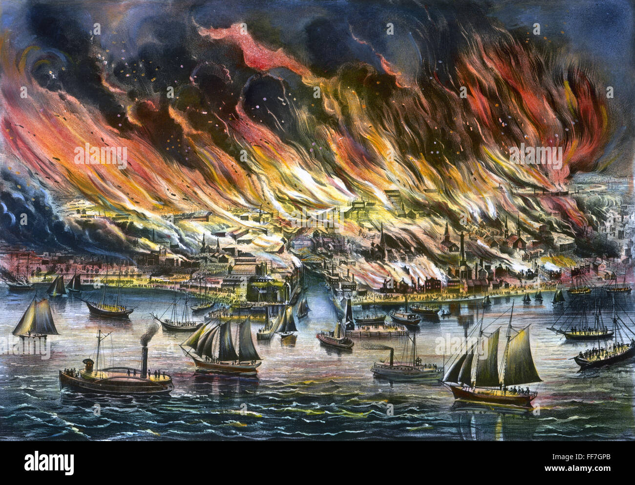 CHICAGO: FIRE, 1871. /nThe Great Fire in Chicago, 8-10 October 1871 ...
