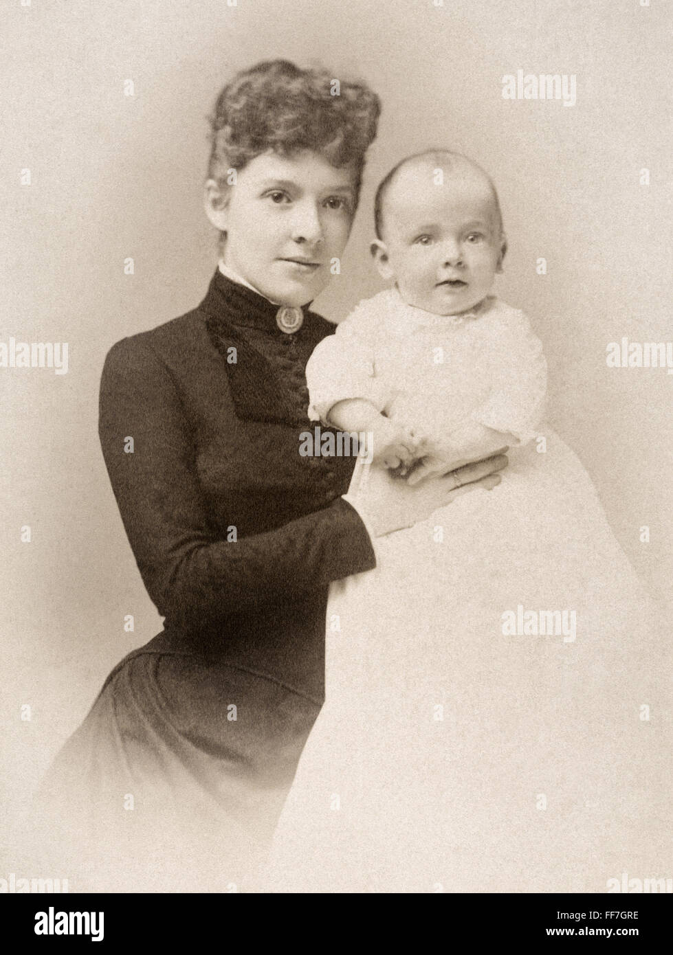 MOTHER AND CHILD, 1888. /nAt the photographer's studio, New York City ...