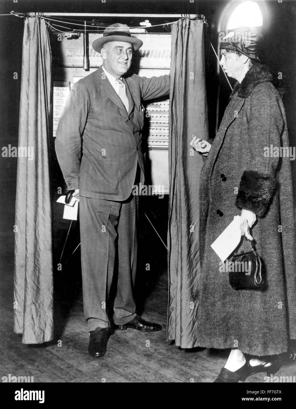 THE ROOSEVELTS VOTING. /nPresident and Mrs. Franklin D. Roosevelt ...
