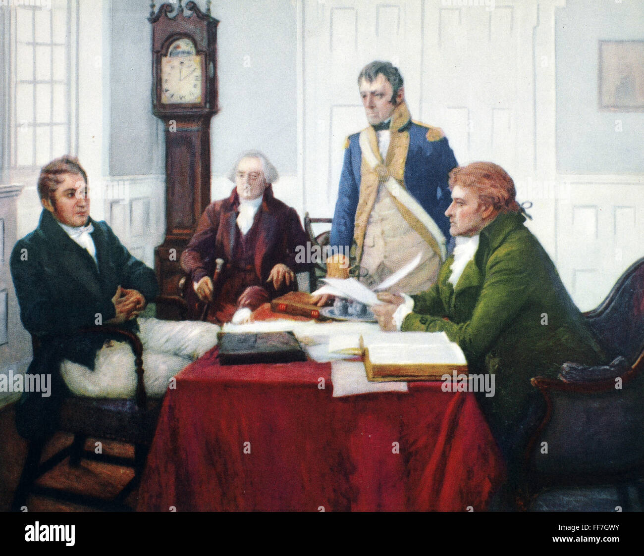 JEFFERSON & DUPONT, 1801. /nPresident Thomas Jefferson, right, urging ...