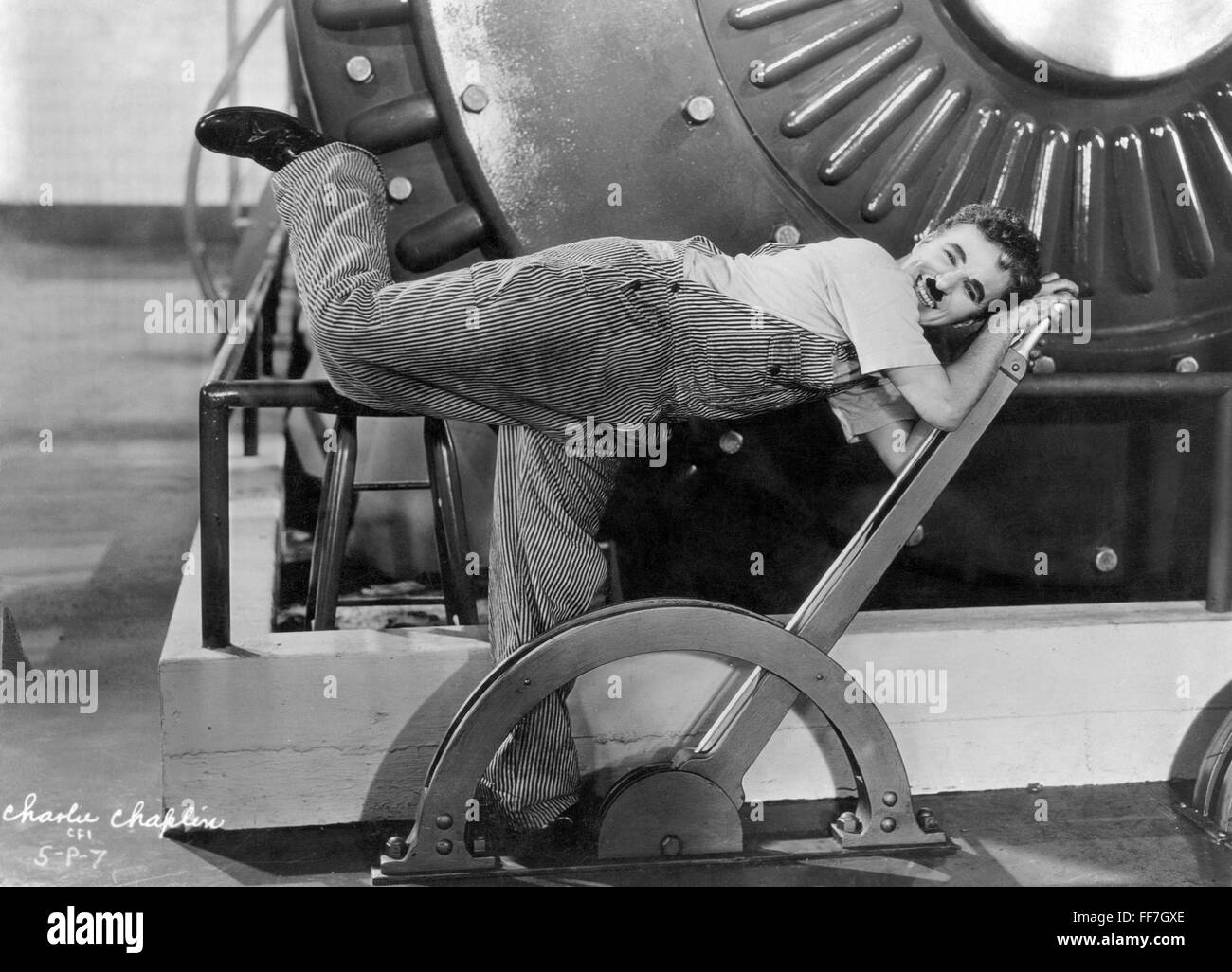 CHAPLIN: MODERN TIMES, 1936. /nCharlie Chaplin in a scene from the film ...