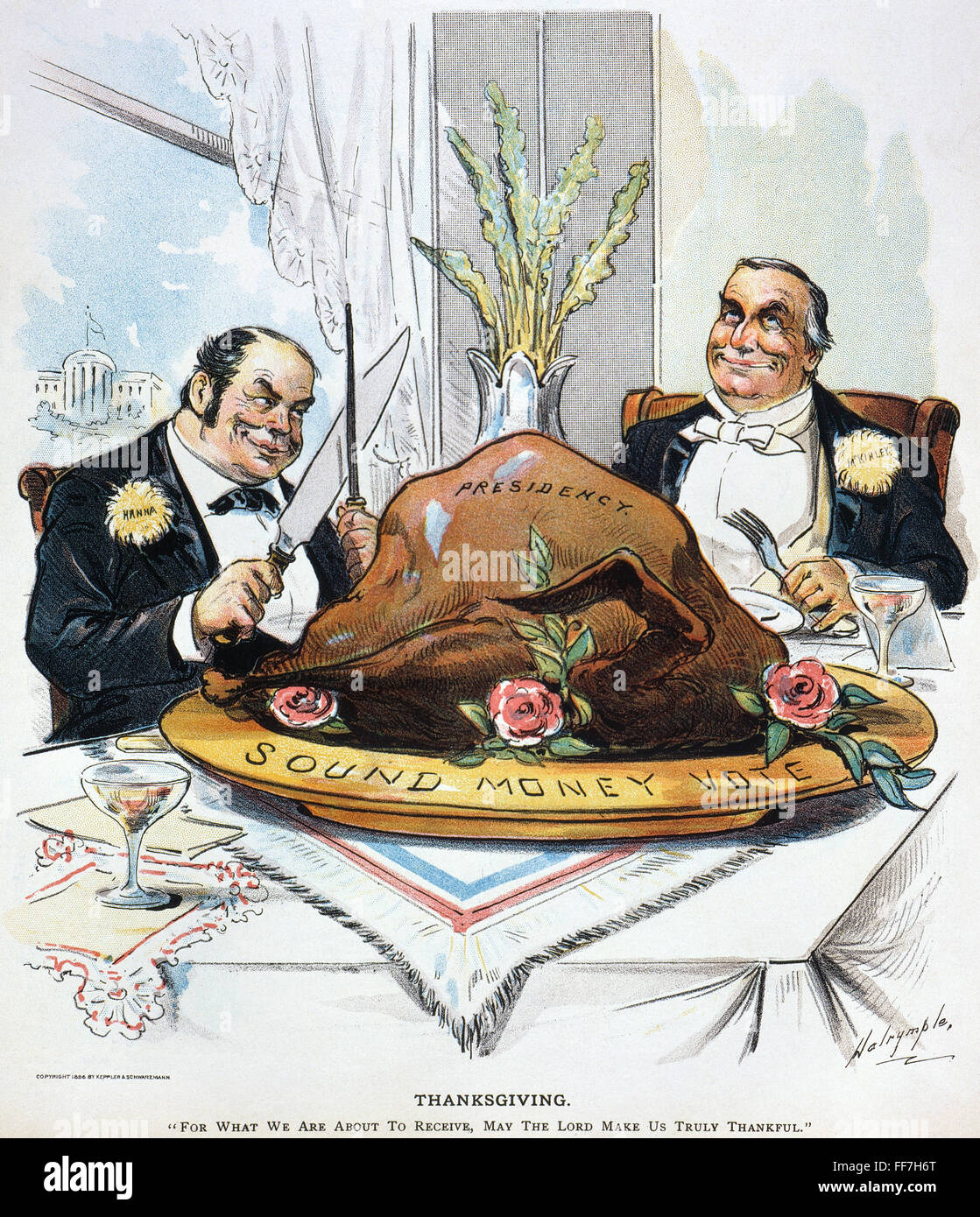 PRESIDENTIAL ELECTION, 1896. /nAmerican cartoon by Louis Dalrymple ...