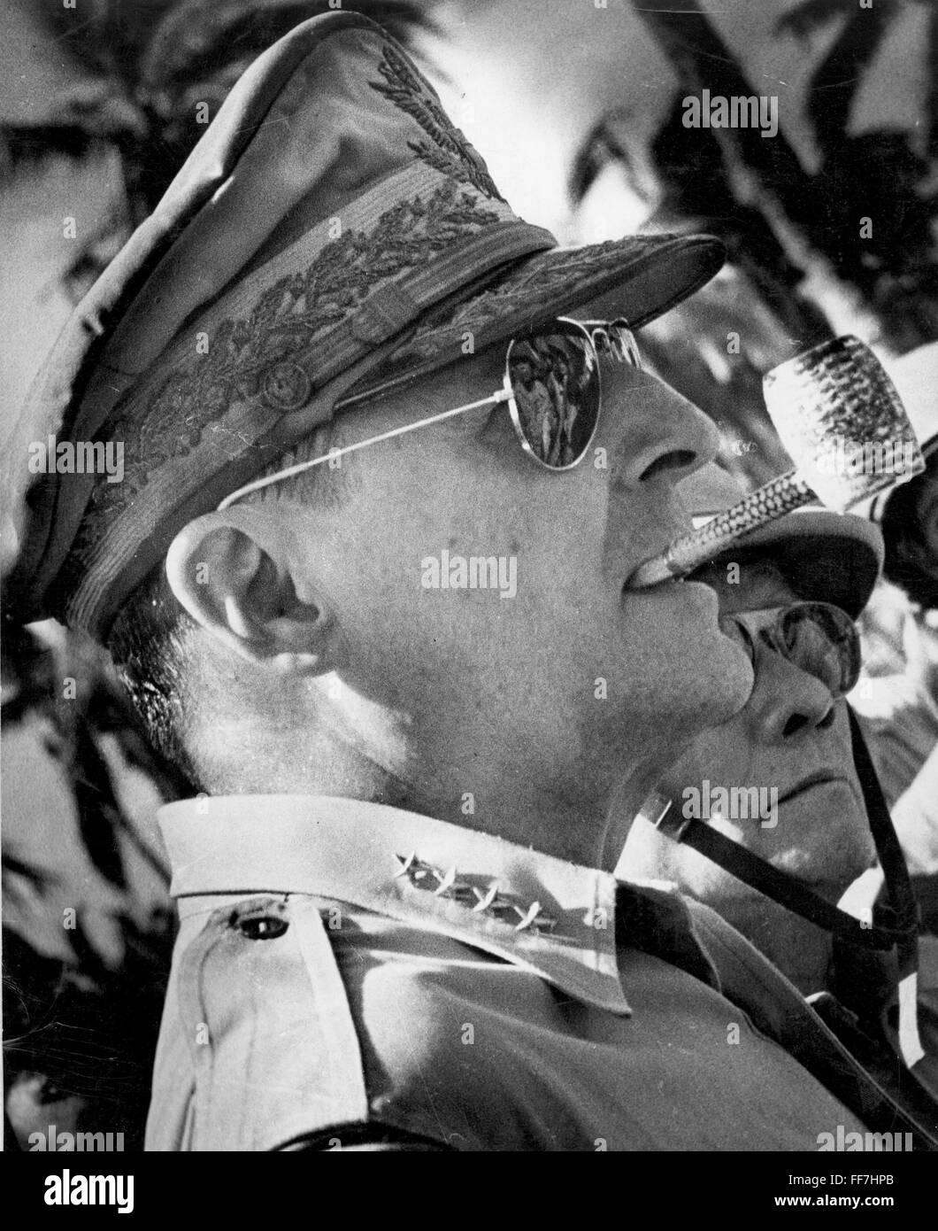DOUGLAS MacARTHUR /n(1880-1964). American army officer. Photographed at ...