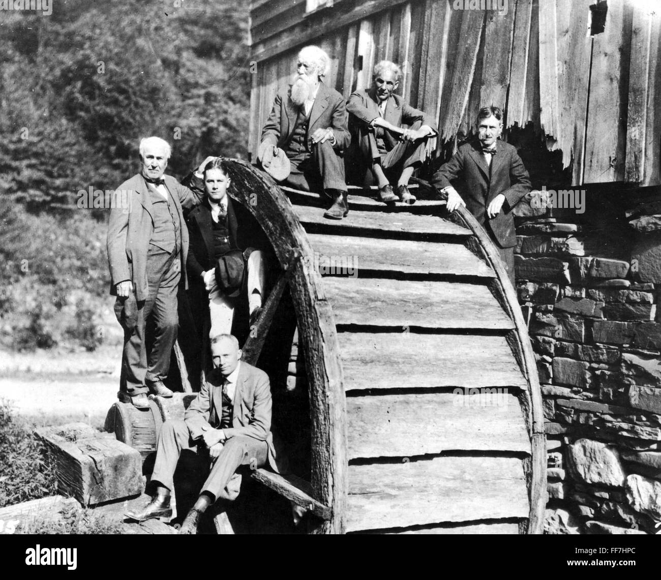 EDISON & FREINDS, 1918. /nThomas Edison and friends on a camping trip ...