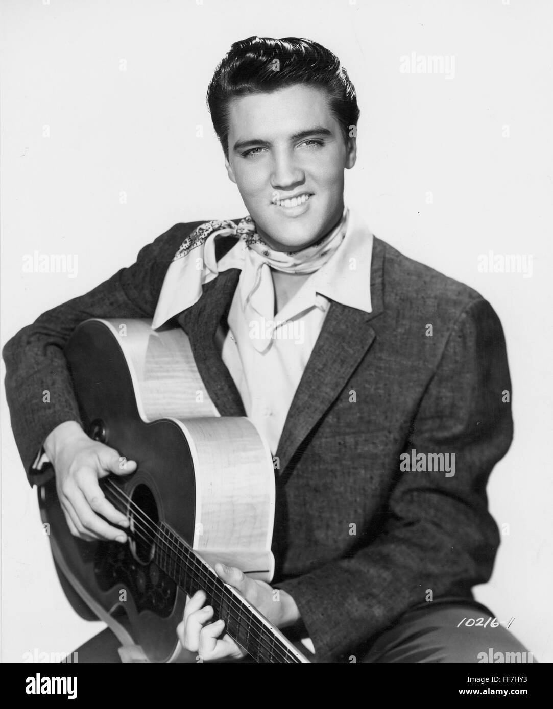 ELVIS PRESLEY (1935-1977). /nAmerican popular singer. In the film King ...