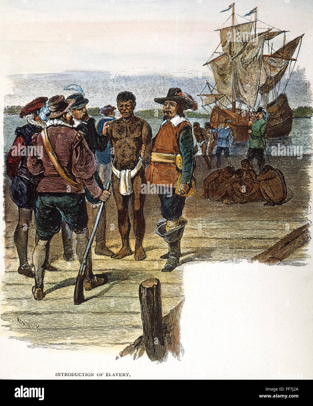 JAMESTOWN: SLAVERY, 1619. /nFourteen men and six women from Guinea ...