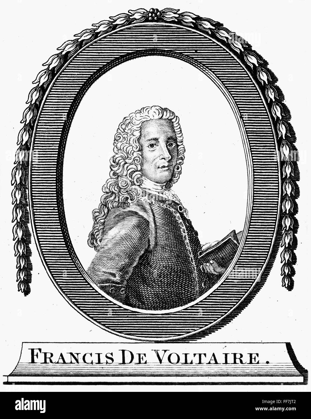 VOLTAIRE (1694-1778). /nAssumed name of Franτois Marie Arouet. French man of letters. Line ...