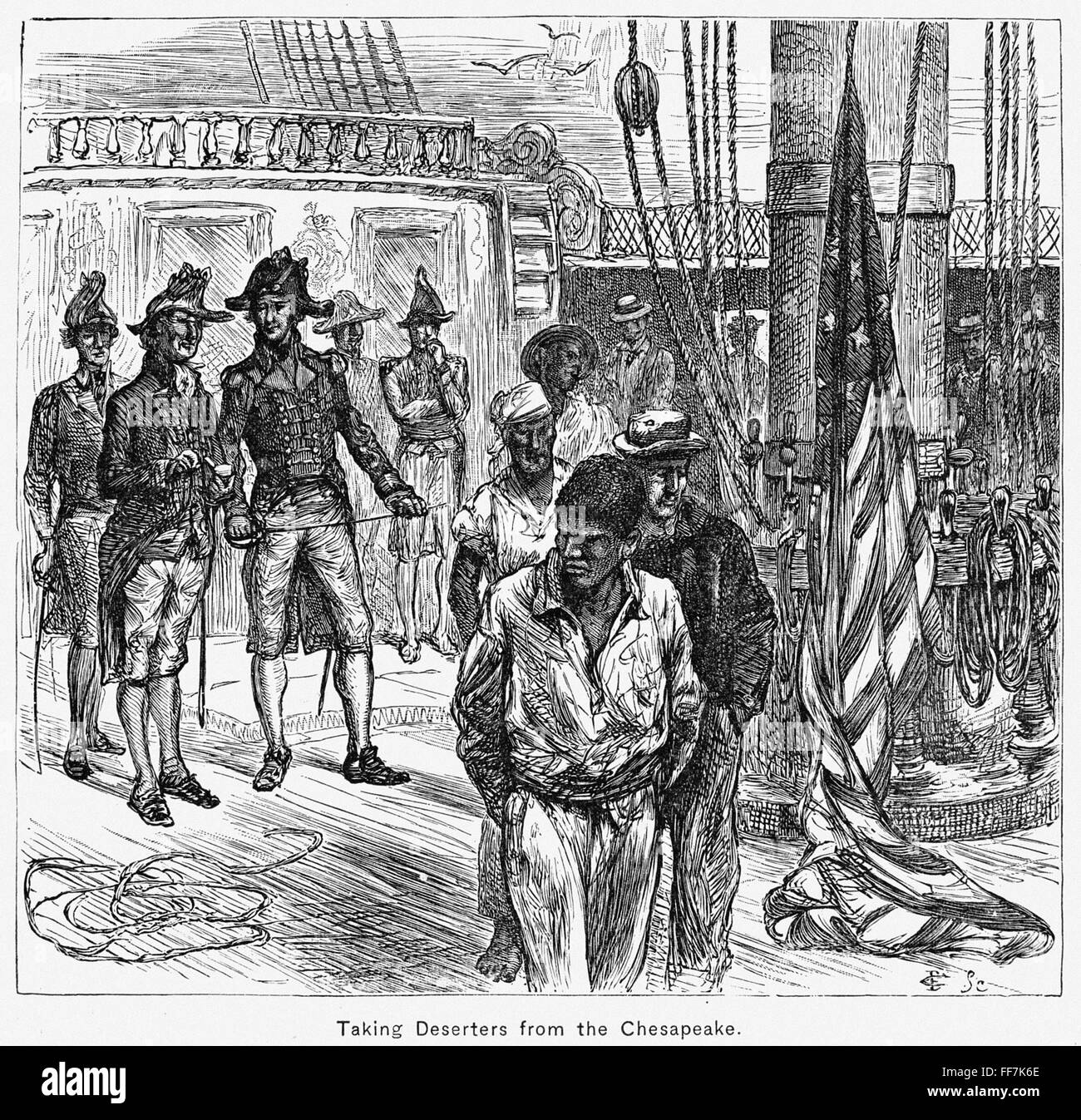 BRITISH: IMPRESSMENT, 1807. /nImpressment of American seamen into the ...