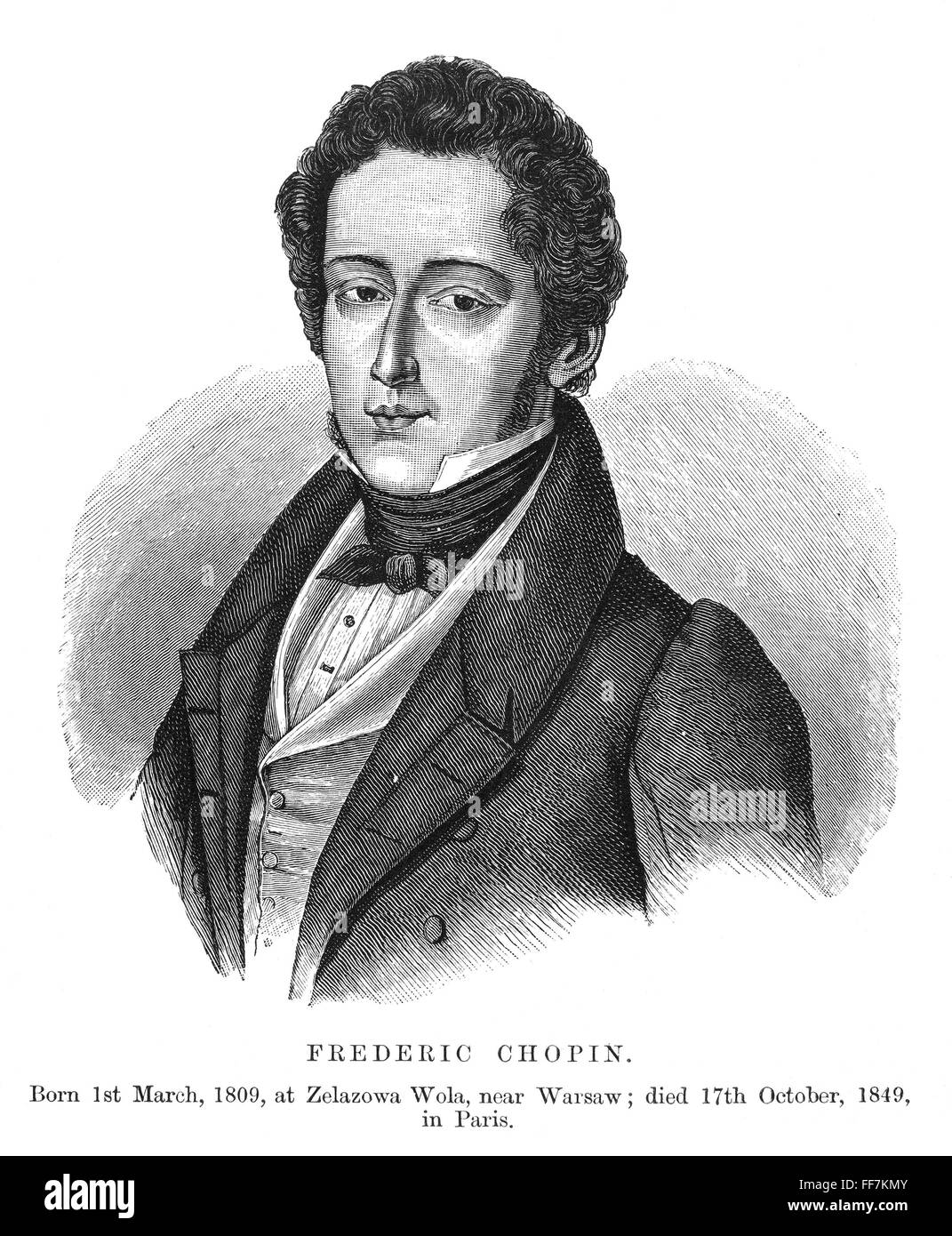 FREDERIC CHOPIN (1810-1849). /nPolish composer and pianist. Wood ...