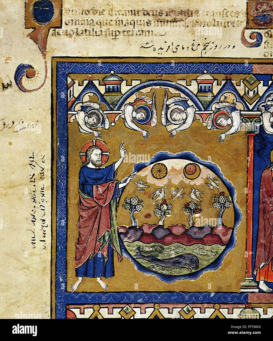 DAY FIVE OF CREATION /n(Genesis 1: 20-23). French manuscript ...