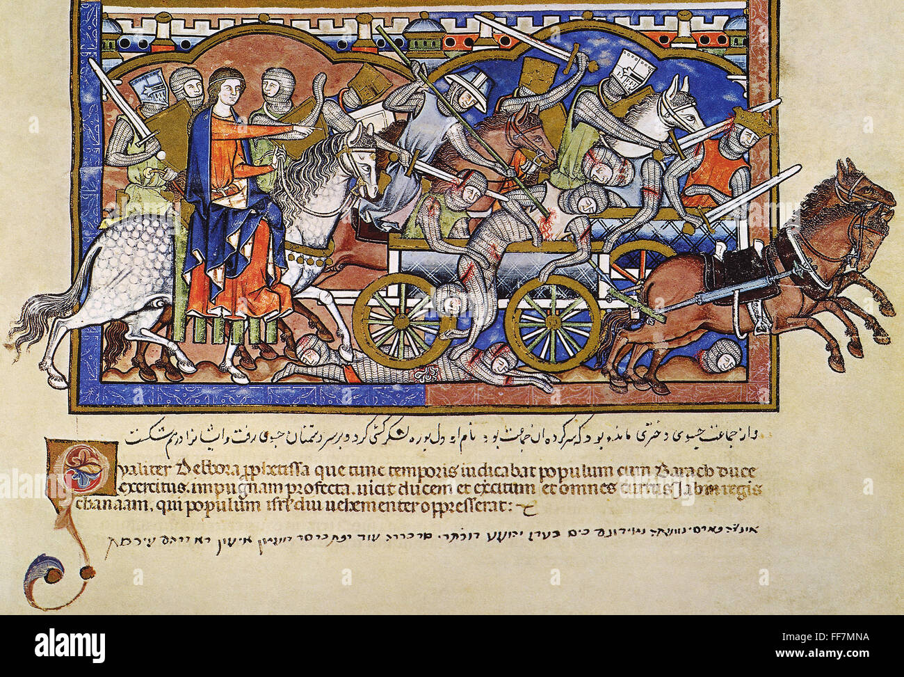 DEBORAH THE PROPHETESS. /nAn Old Testament Battle Scene depicting the ...