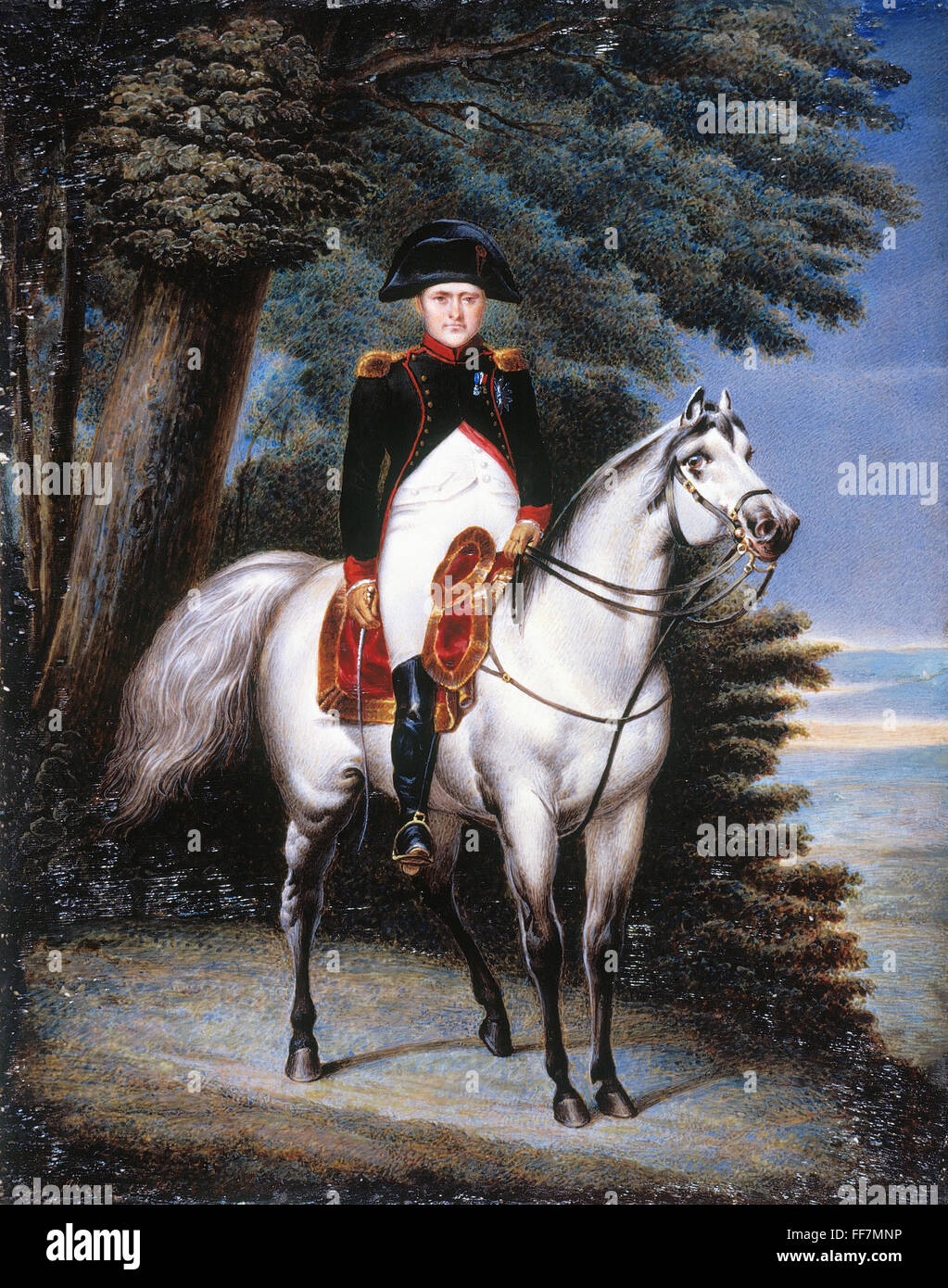 NAPOLEON BONAPARTE /n(1769-1821). Miniature by unknown artist Stock ...