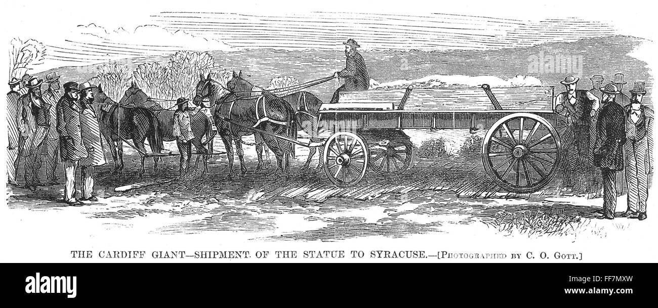 CARDIFF GIANT, 1869. /n'The Cardiff Giant - shipment of the statue to ...