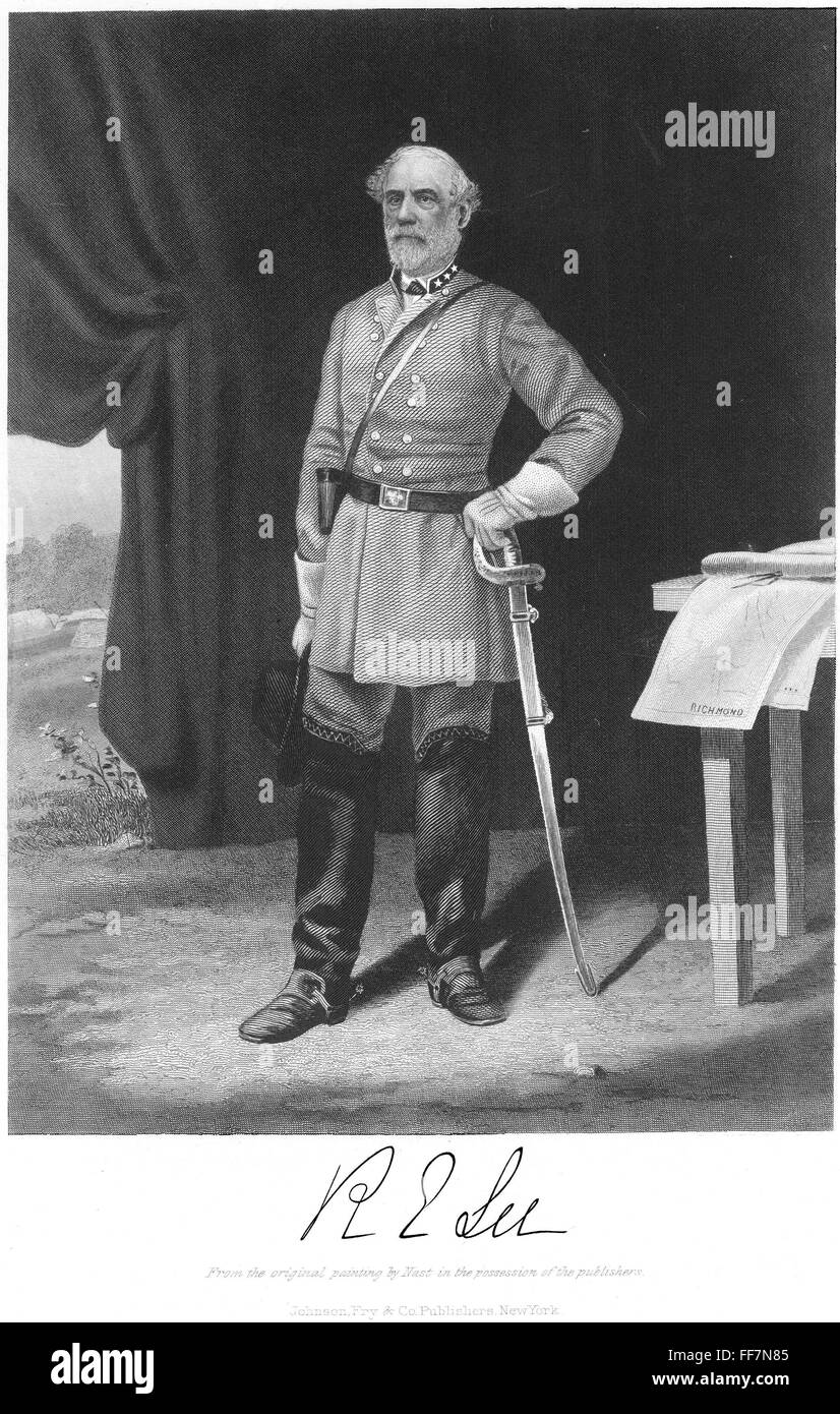 ROBERT E. LEE (1807-1870). /nAmerican Confederate general. Steel ...