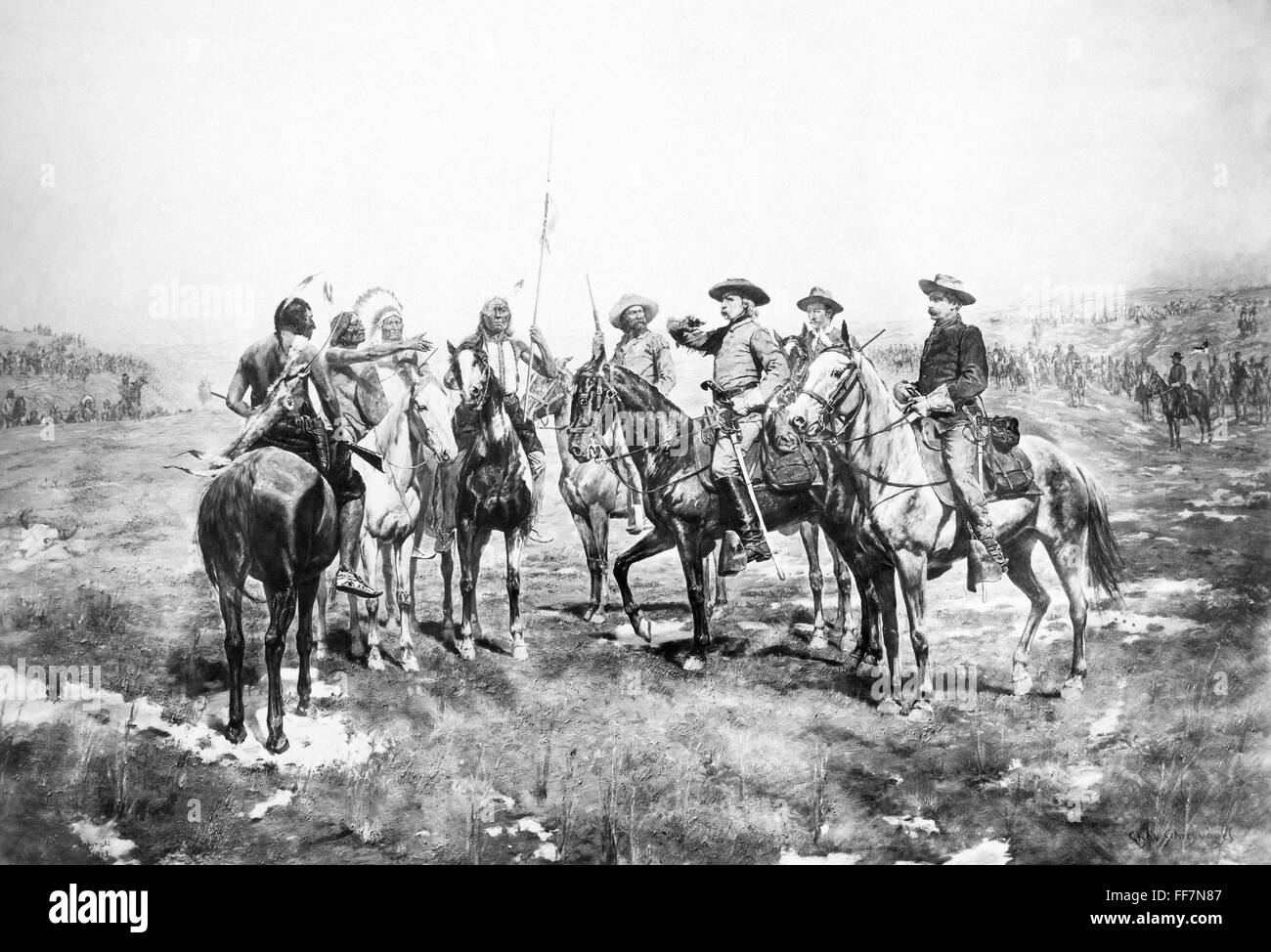 GEORGE CUSTER (1839-1876). /nAmerican army officer. 'The Parley ...