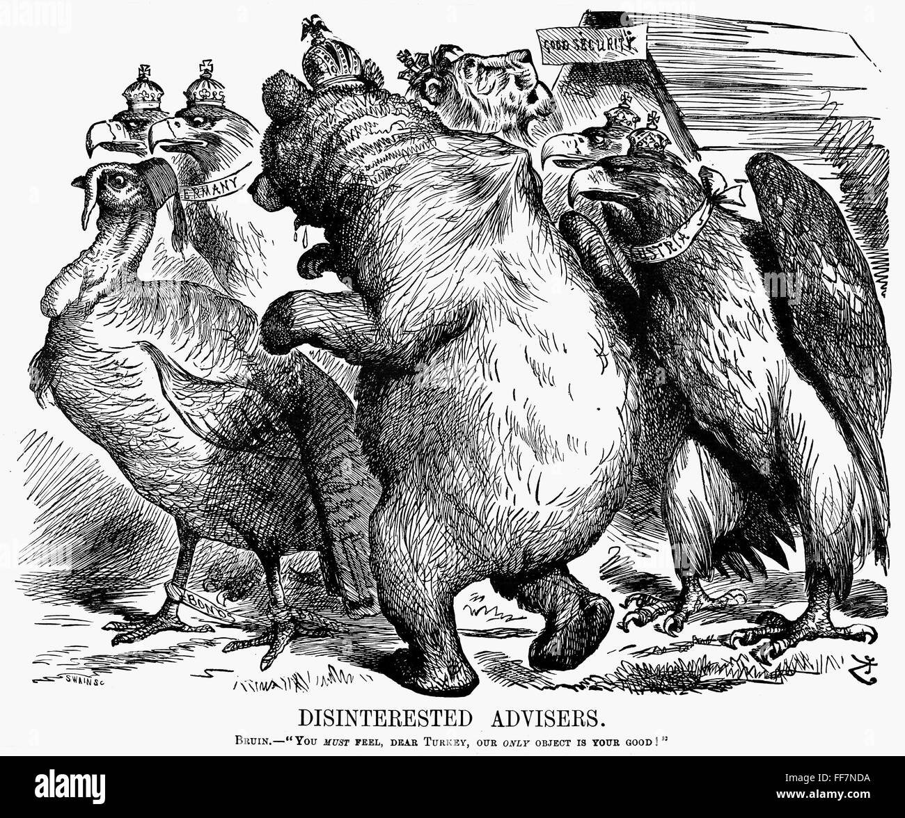 HERZEGOVINA CARTOON, 1875. /n'Disinterested advisers. Bruin - "You must ...