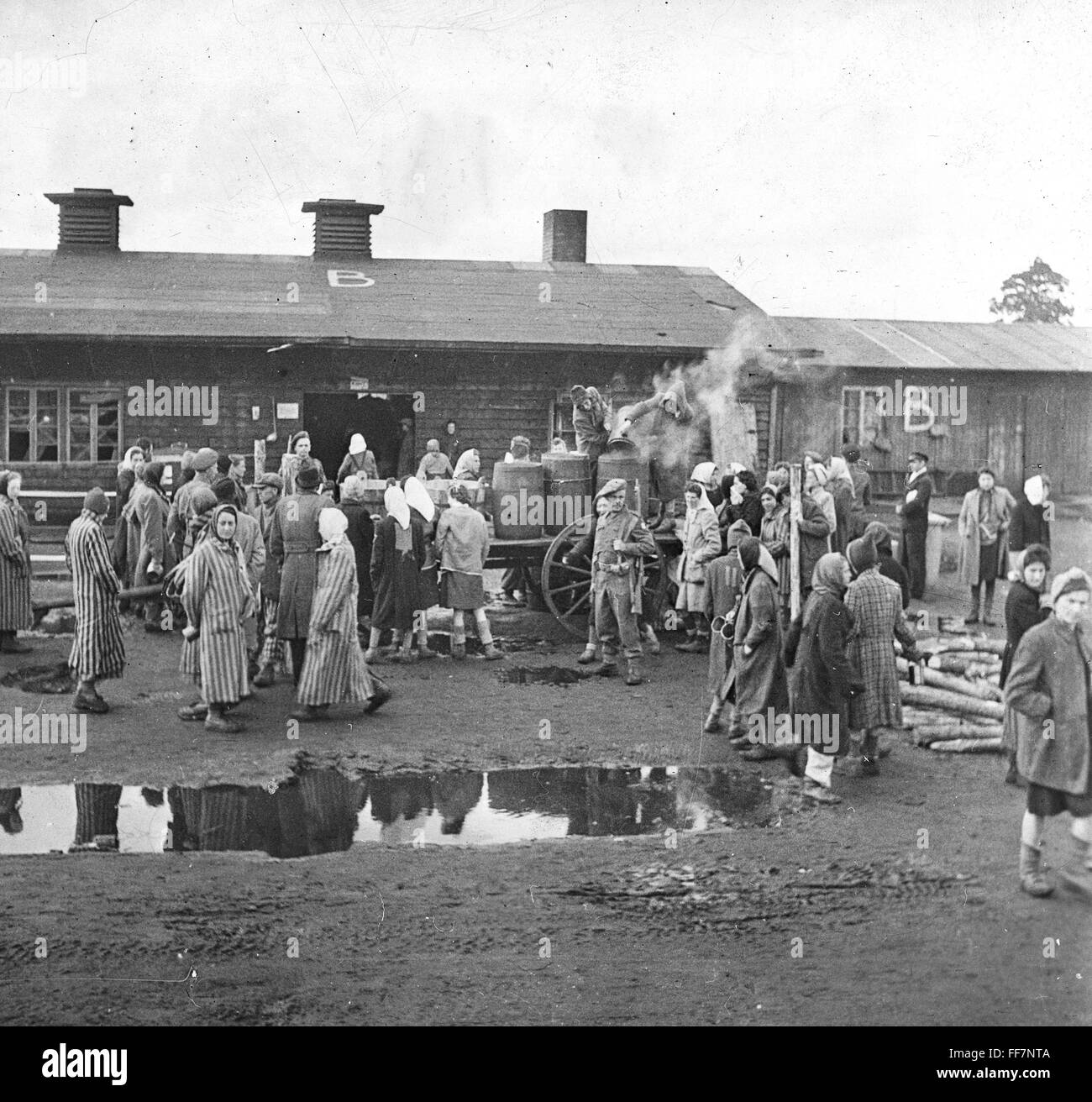BERGEN-BELSEN INMATES, 1945. /nInmates of the Bergen-Belsen ...