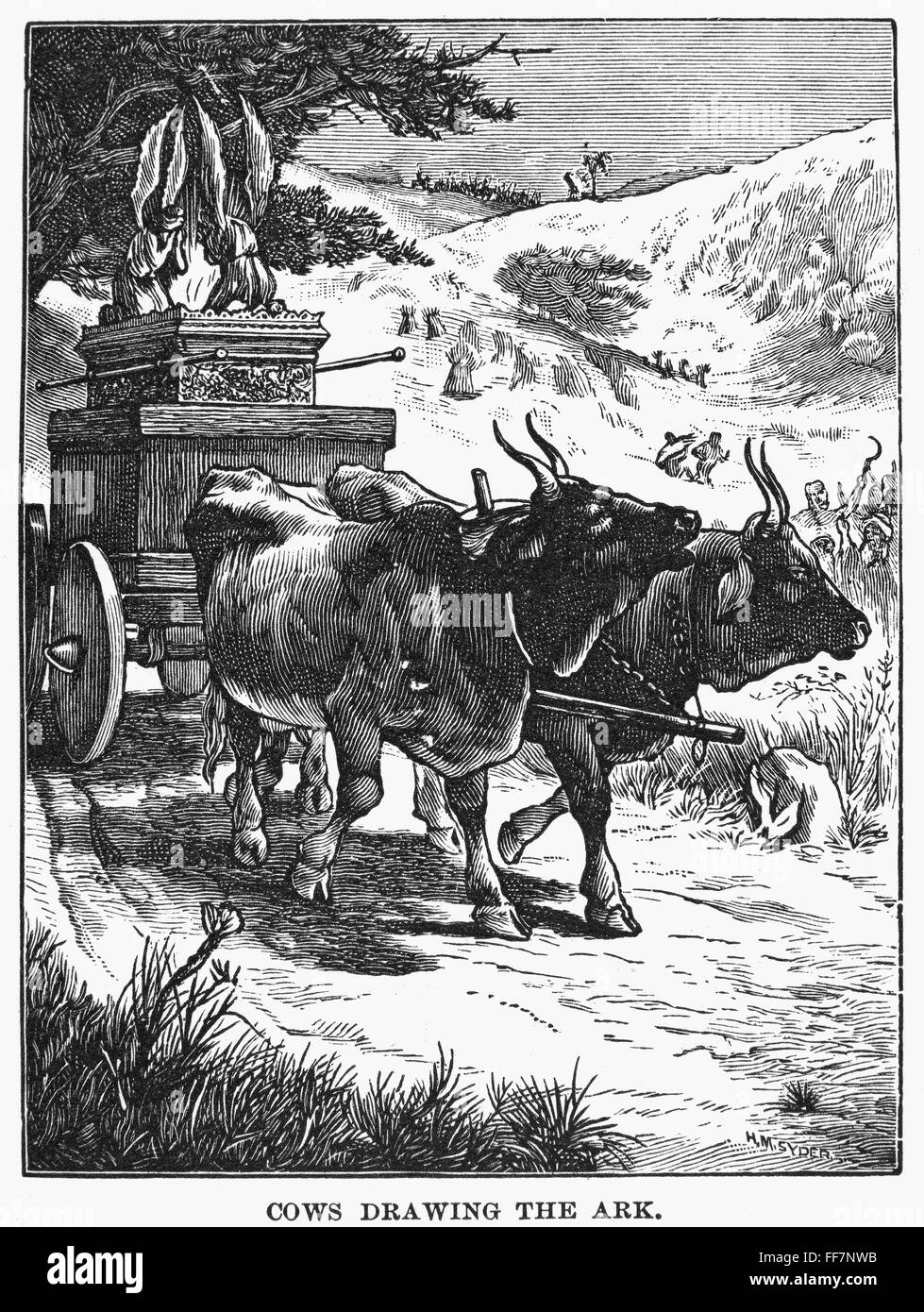 ARK OF COVENANT. /nThe Ark of the Covenant comes to Beth-Shemesh drawn by two milch kine (I ...