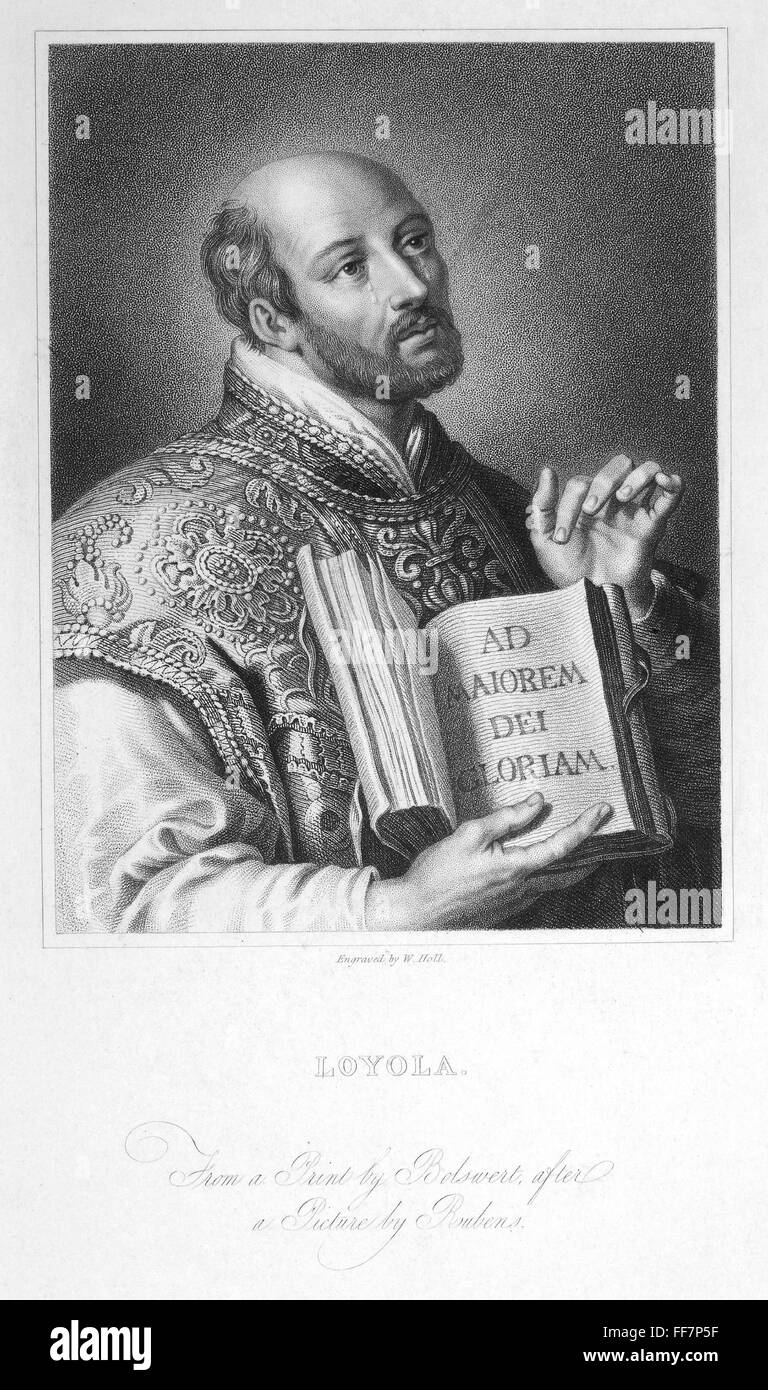 ST. IGNATIUS LOYOLA /n(1491-1556). Spanish soldier and ecclesiastic ...