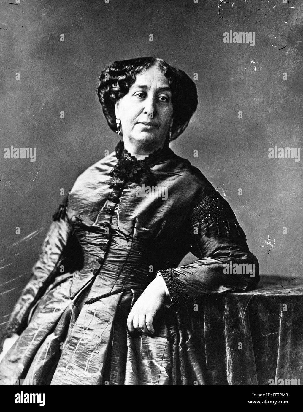 GEORGE SAND (1804-1876). /nFrench writer. Photographed c1864 by Nadar ...