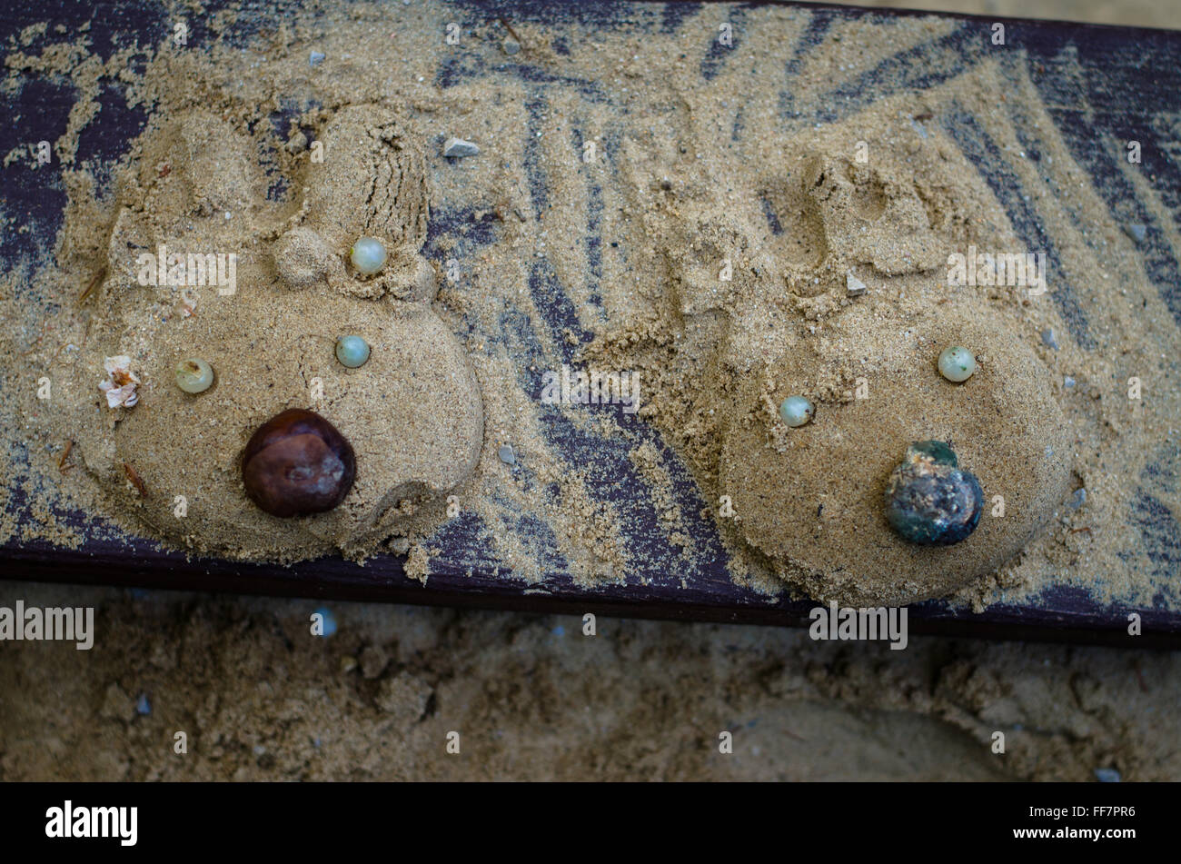 art from sand in sandbox Stock Photo - Alamy