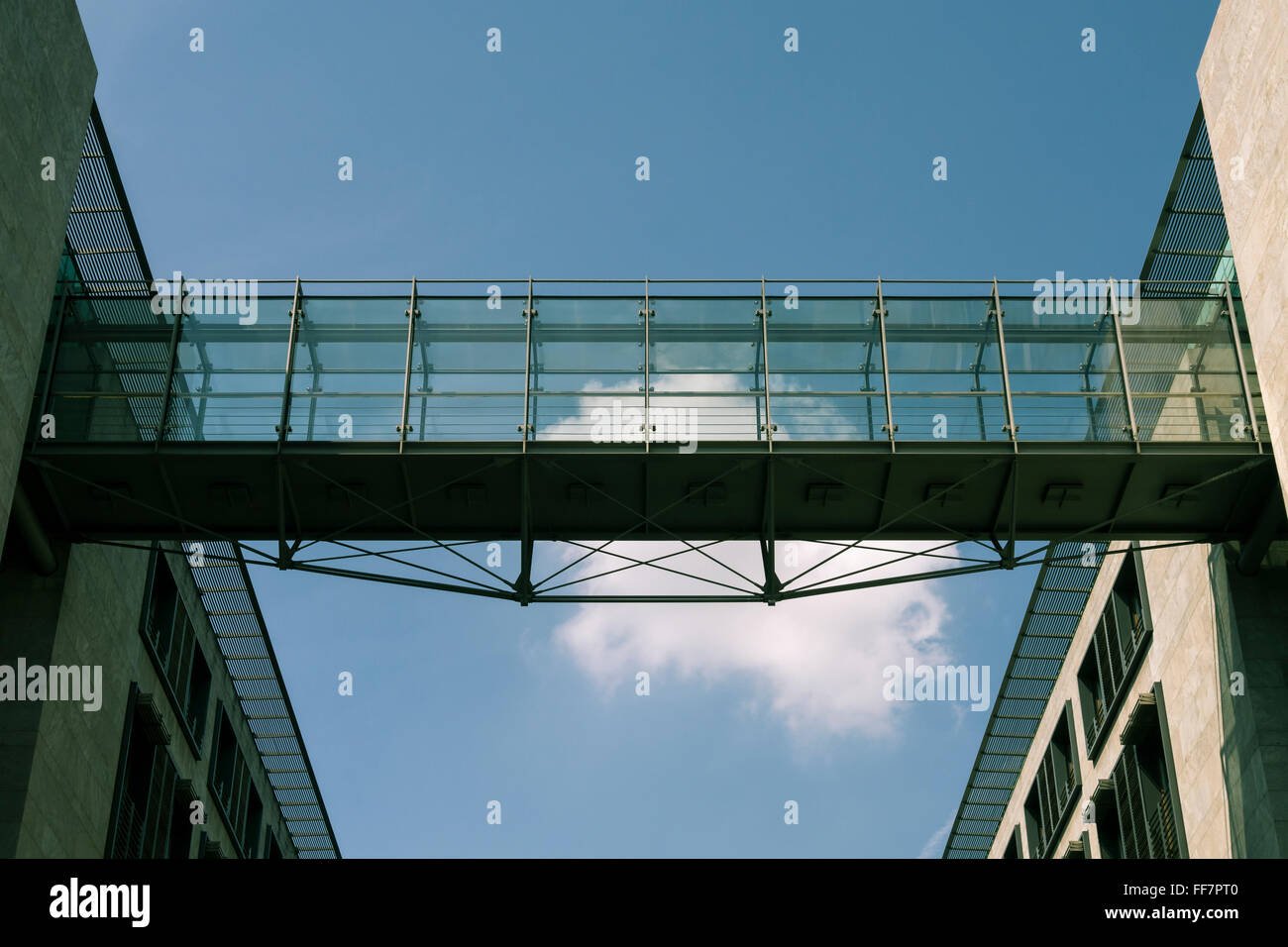 bridge between office buildings in berlin Stock Photo - Alamy