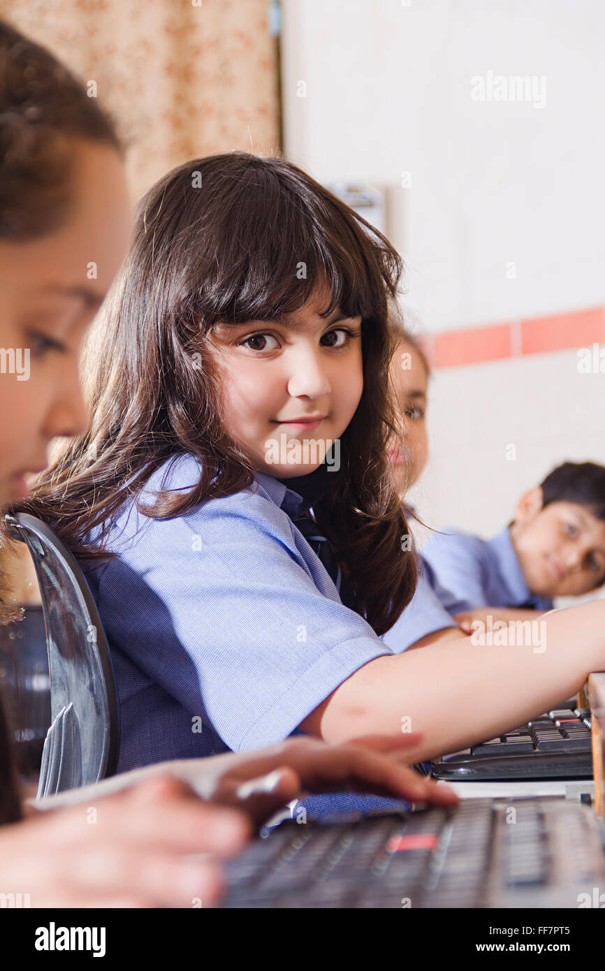 Girl keyboards computer hi-res stock photography and images - Alamy