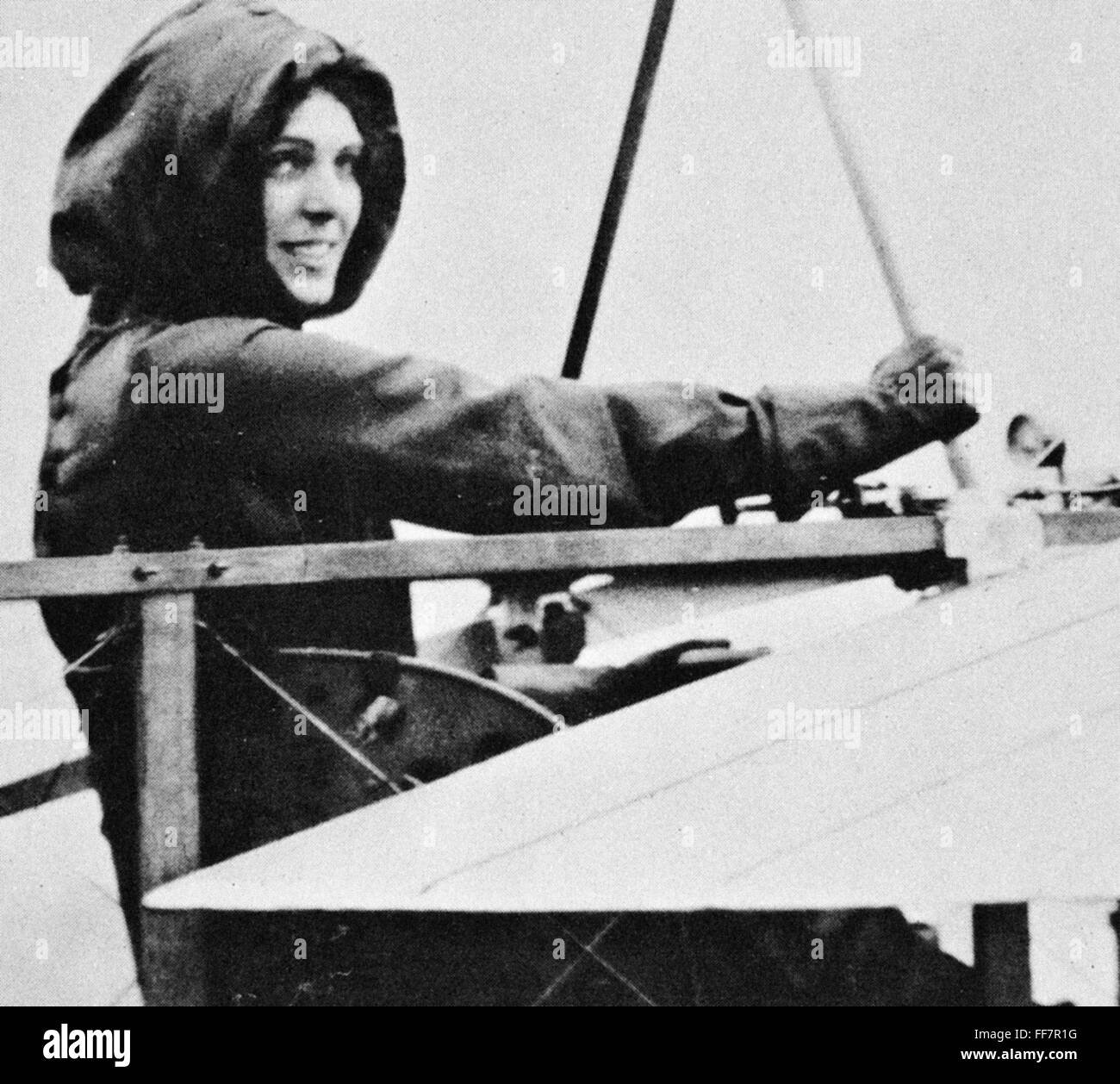HARRIET QUIMBY (1875-1912). /nAmerican aviatrix. Photographed in the ...