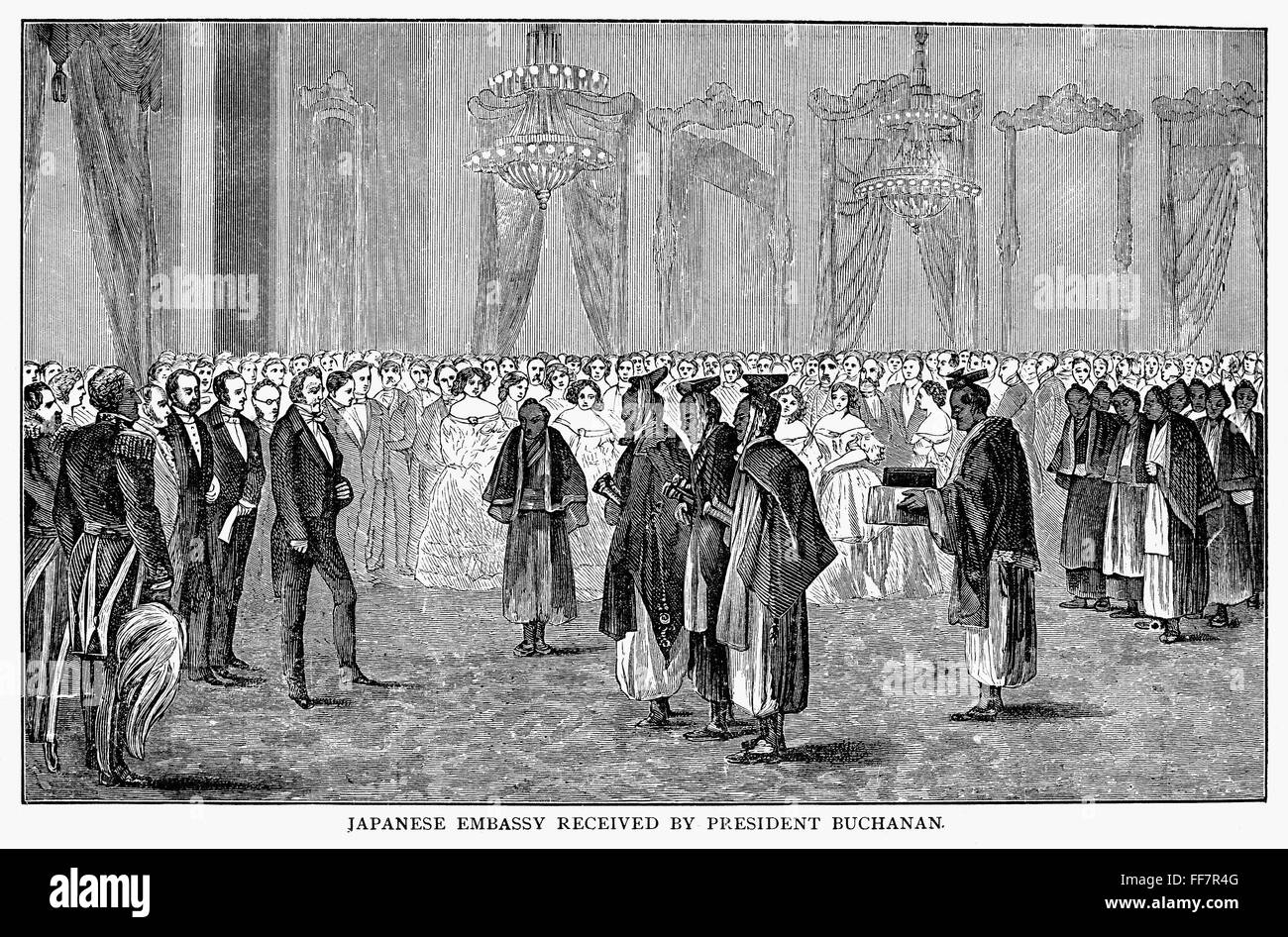 JAPANESE EMBASSY, 1860. /nThe reception at the White House by President ...