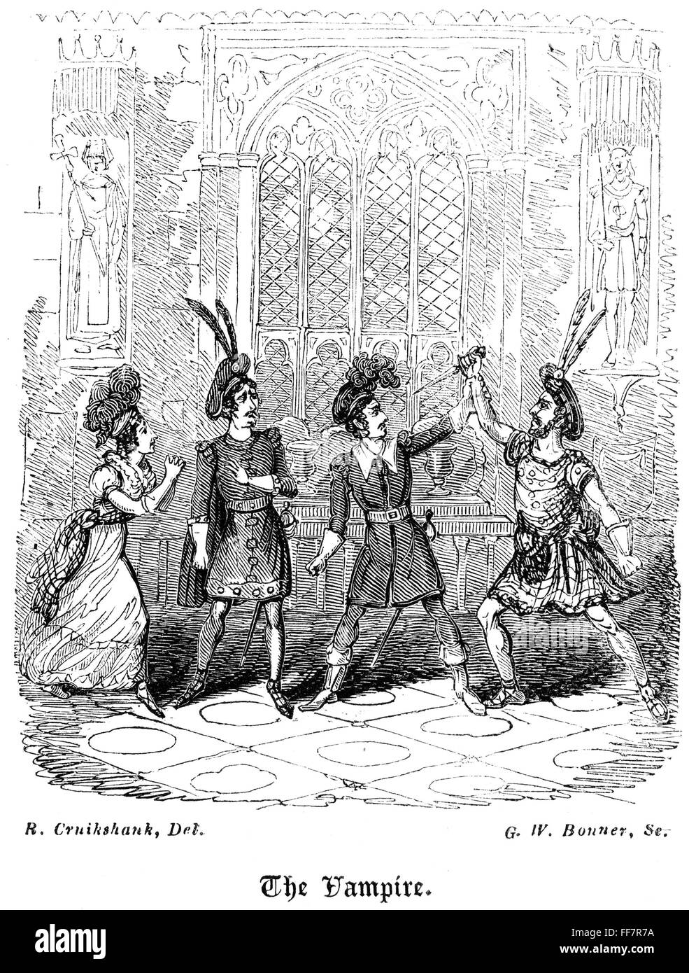 VAMPIRES, 1829. /nIllustration to a published version of J.R. PlanchΘ's ...