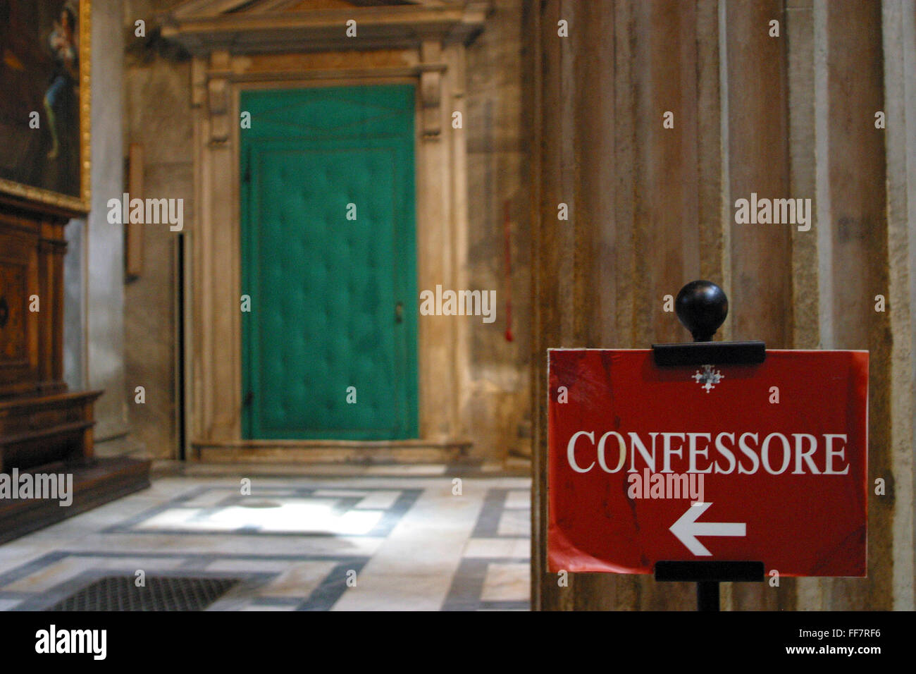 Confession room inside the Baptistery, Campo dei Miracoli, Pisa, Italy ...