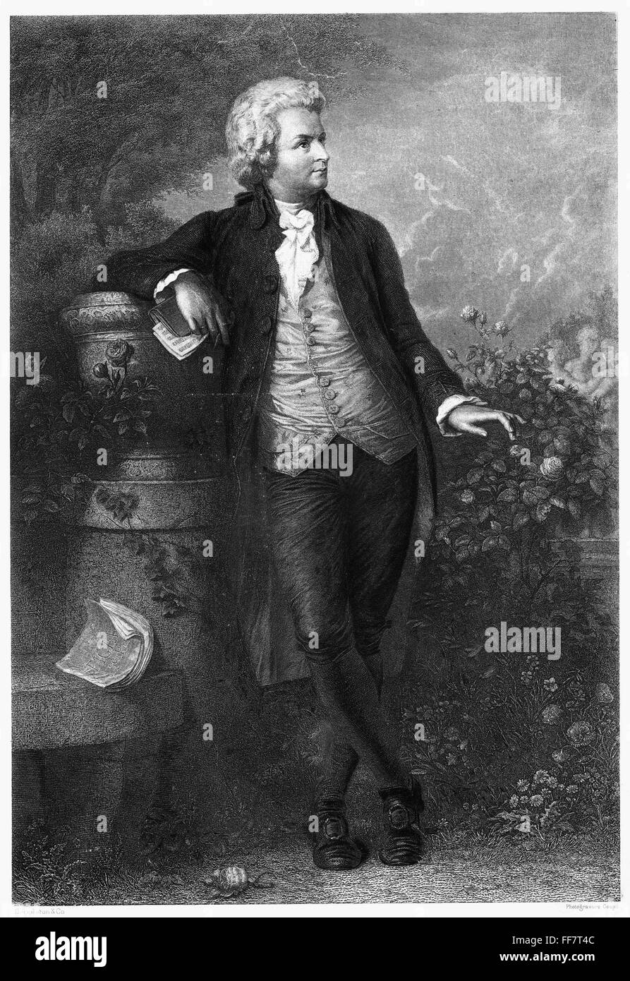 WOLFGANG AMADEUS MOZART /n(1756-1791). Austrian composer. Steel ...