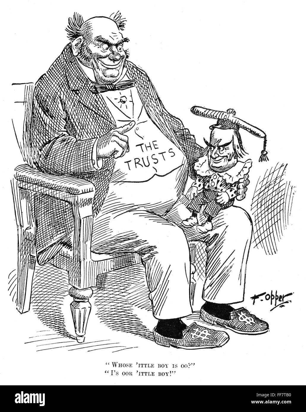 McKINLEY CARTOON, 1900. /nFrom the cartoon series 'Willie and His Papa ...