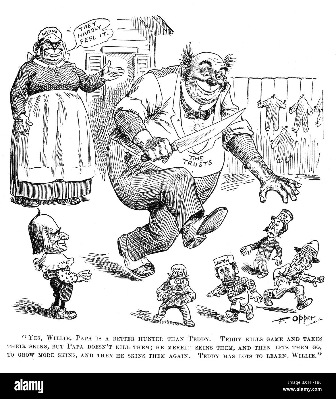 McKINLEY CARTOON, 1900. /nFrom the cartoon series 'Willie and His Papa ...