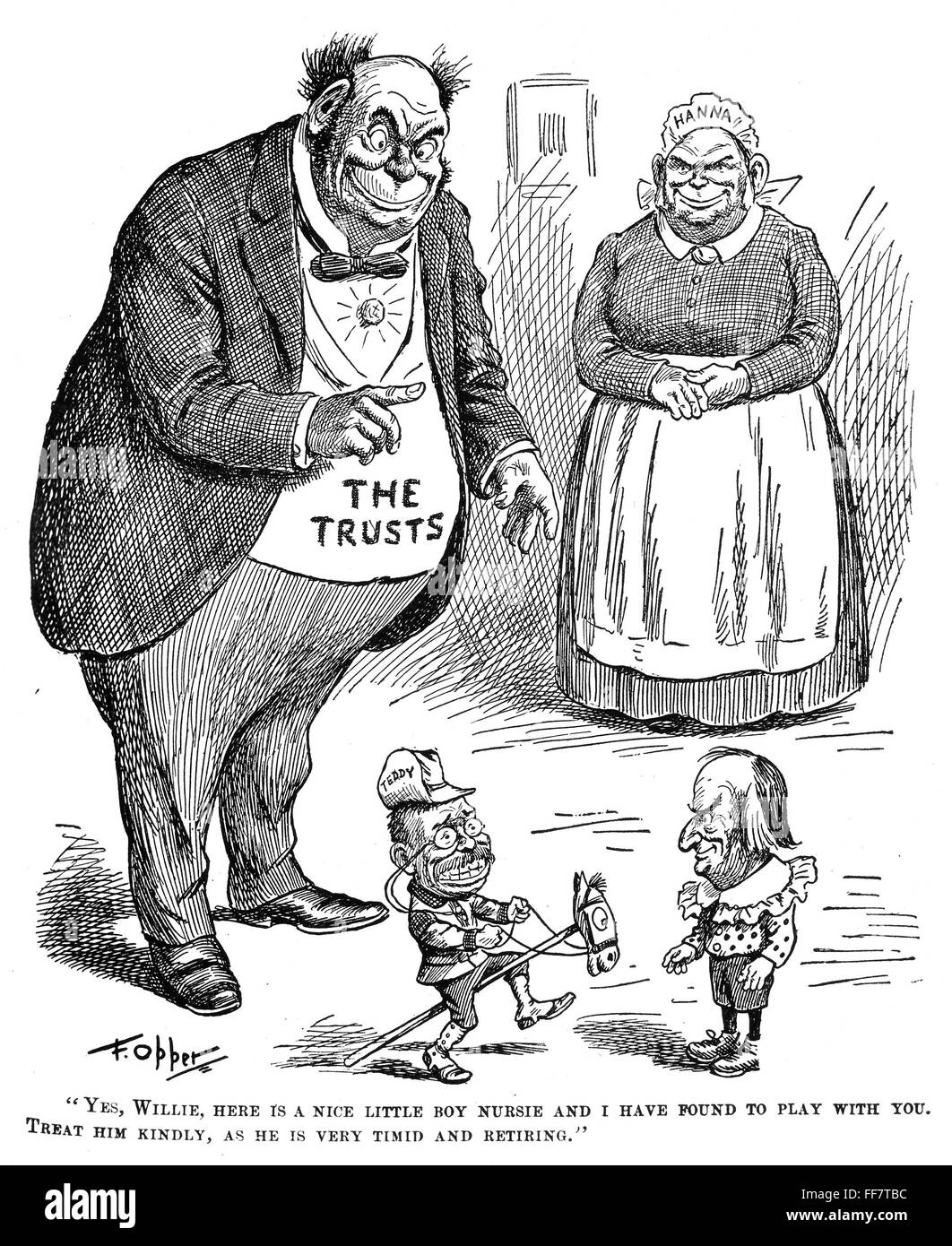 McKINLEY CARTOON, 1900. /nFrom the cartoon series 'Willie and His Papa ...
