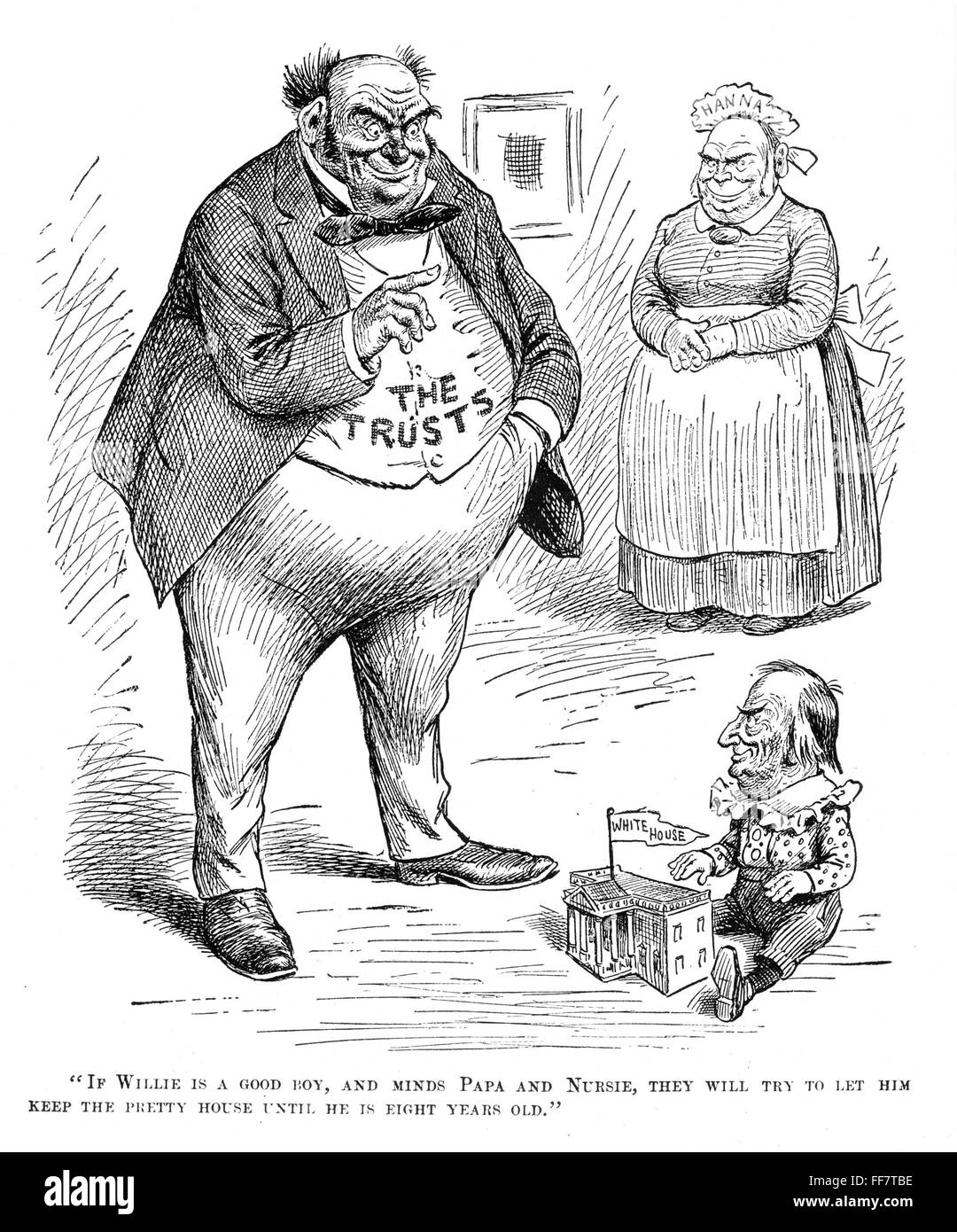 McKINLEY CARTOON, 1900. /nFrom the cartoon series 'Willie and His Papa ...