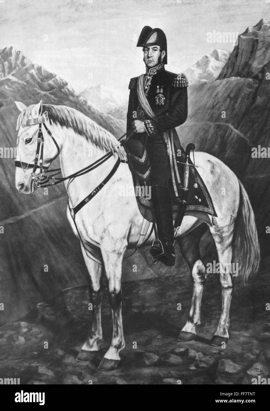 JOSE DE SAN MARTIN /n(1778-1850). South American soldier and statesman ...
