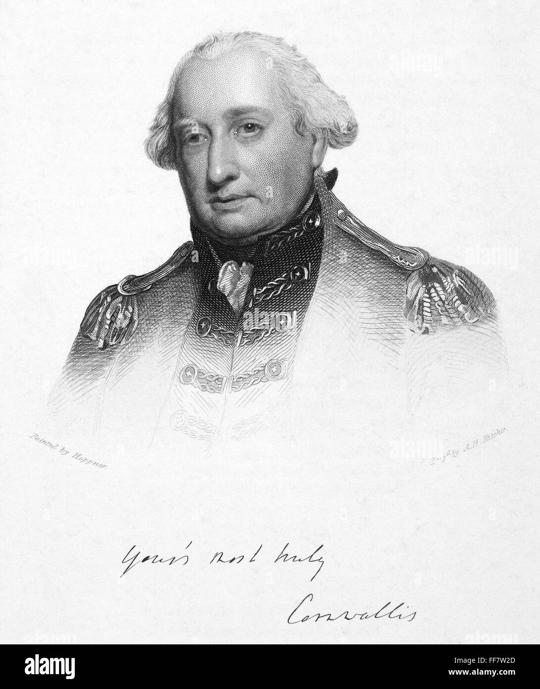 CHARLES CORNWALLIS /n(1738-1805). 1st Marquess Cornwallis. English ...