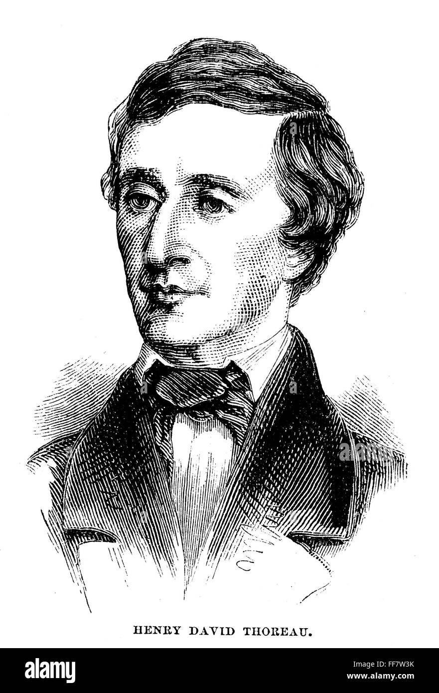 HENRY DAVID THOREAU /n(1817-1862). American writer. Line engraving ...