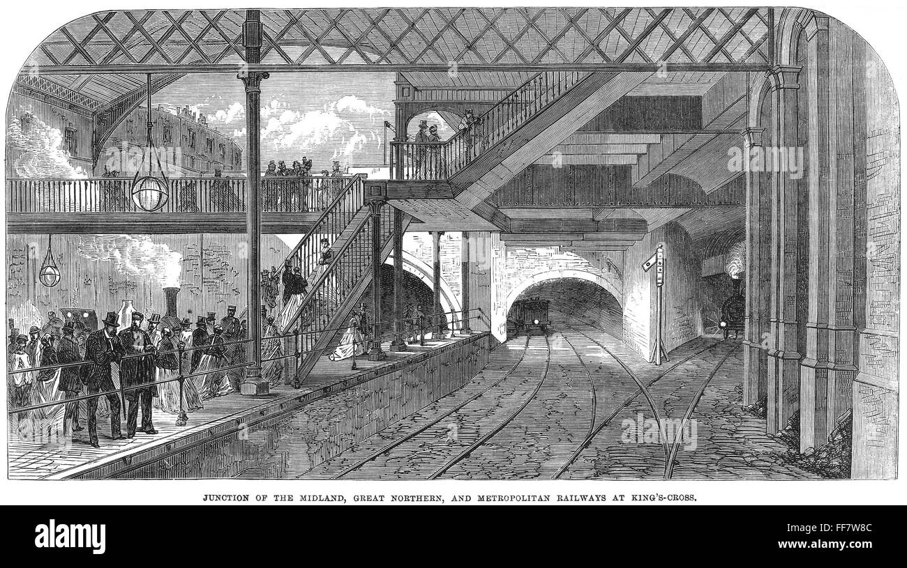 LONDON: RAILWAY, 1868. /nJunction of the Midland, Great Northern and ...