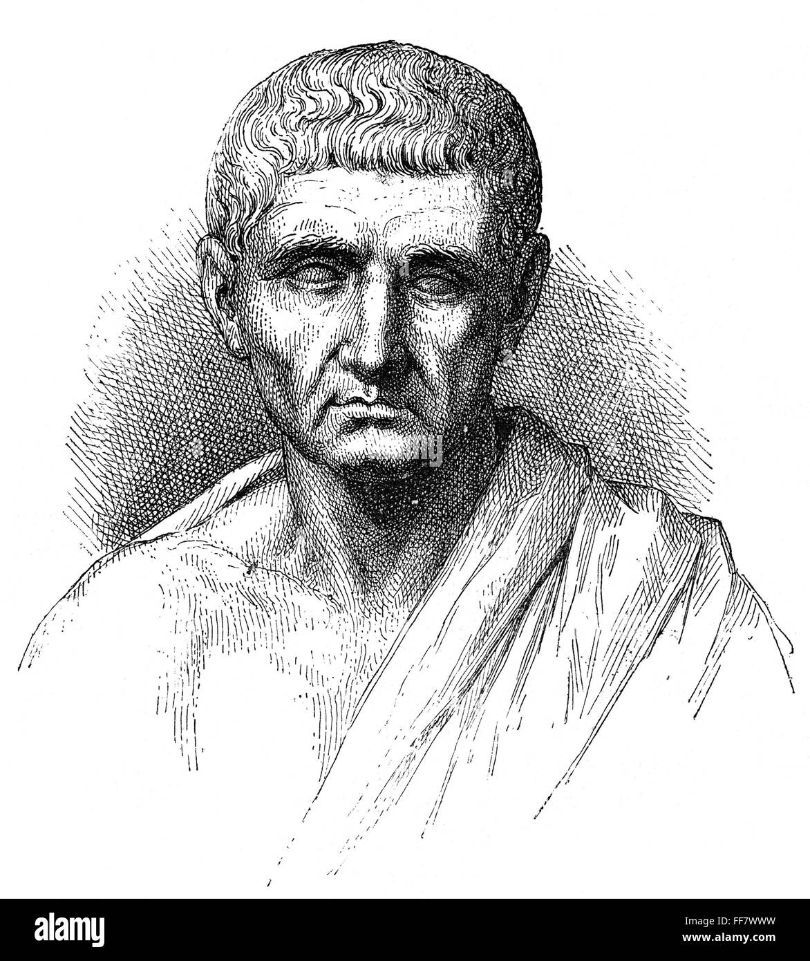 ARISTOTLE (384-322 B.C.). /nGreek philosopher. Line engraving Stock ...